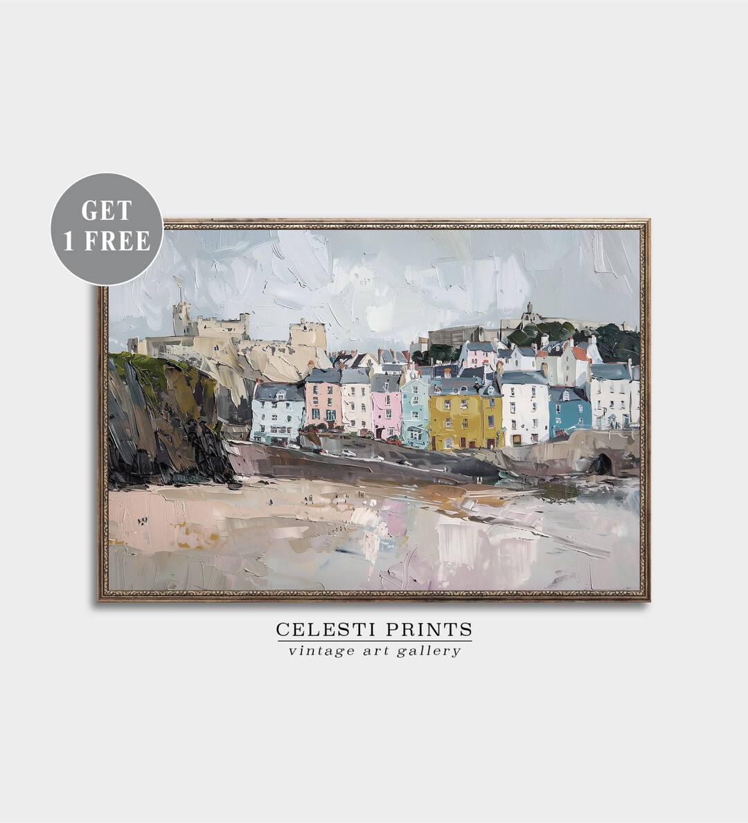 Tenby Wall Art, Wales Painting, Pembrokeshire, Travel Art, Tenby ...