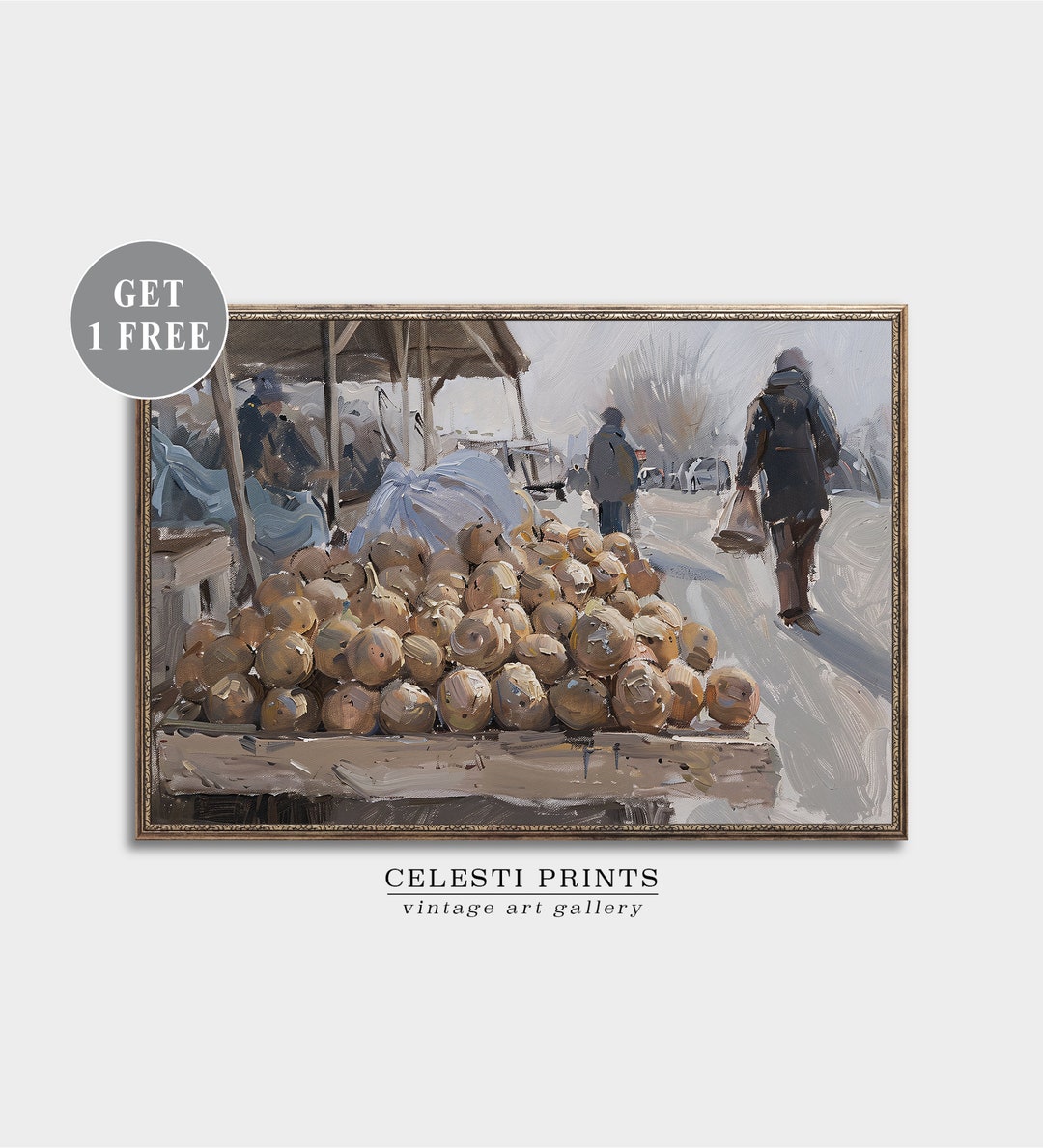 Potatoes Wall Art, Market Art Print, Vegetable Wall Decor, Potatoes Art ...