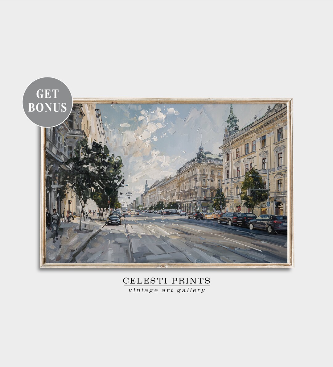 Vienna Cityscape Painting, Vienna Wall Art, Austria Art Print, Vienna ...