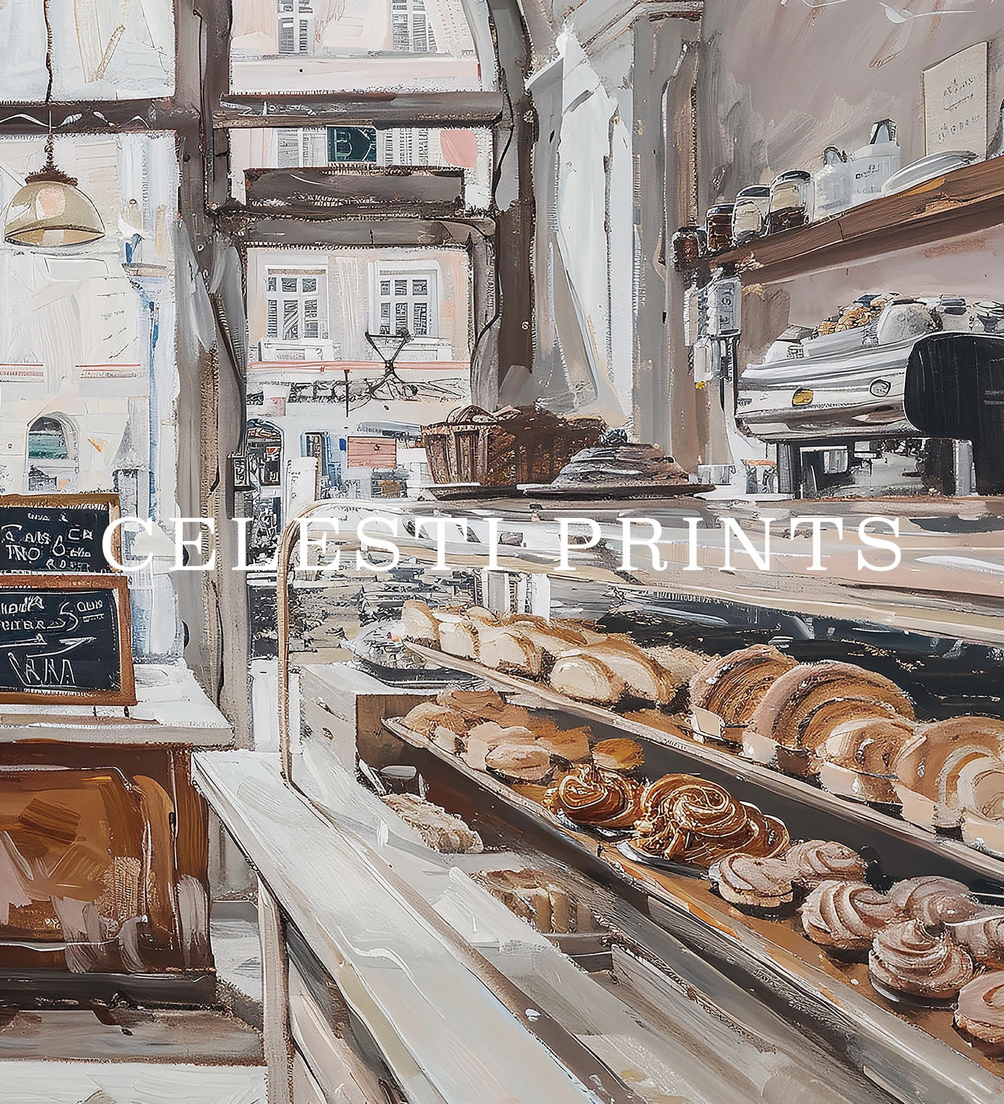 Bakery Wall Art, Kitchen Wall Art, French Bakery Painting, Bakery Decor ...