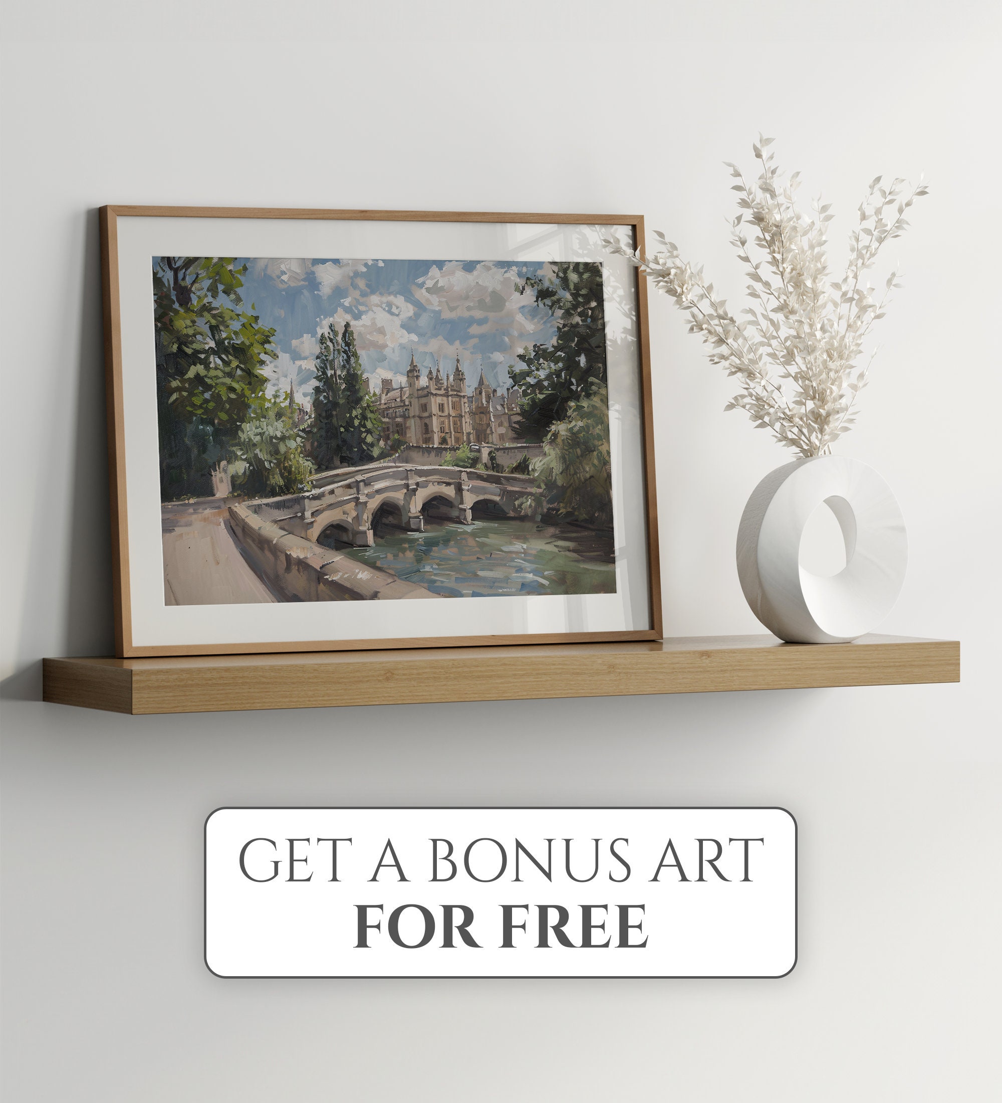 Oxford Painting, England Travel Gift, Oxford Wall Decor, England ...
