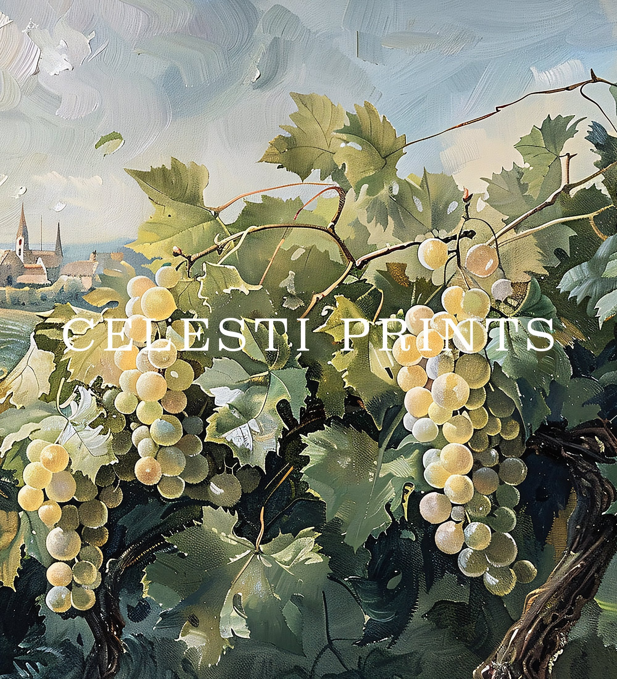 Wall Art for Winery, Vine Art Print, Vineyard Wall Art Vintage ...