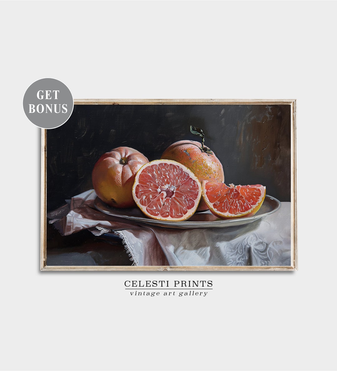 Pomelo Wall Art, Still Life Painting, Kitchen Wall Art, Oranges Art ...