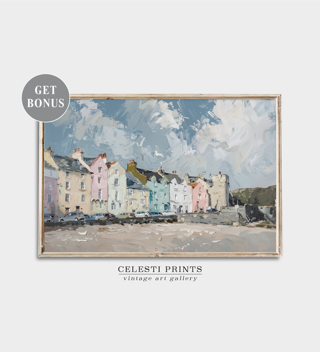 Tenby Wall Decor, City Art Print, Wales Painting, Tenby Painting ...