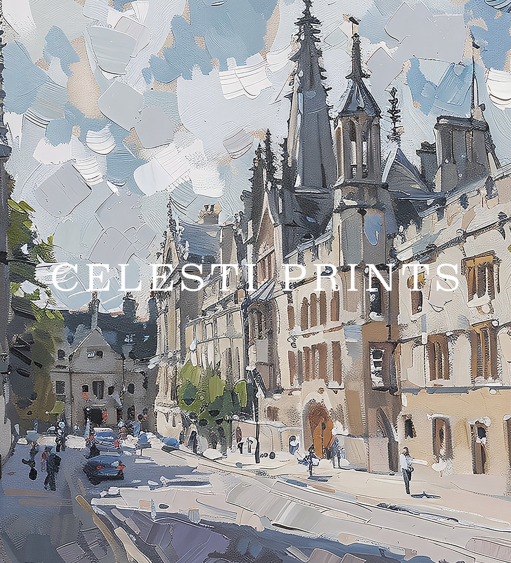 Oxford Painting, England Travel Gift, Oxford Wall Decor, England ...