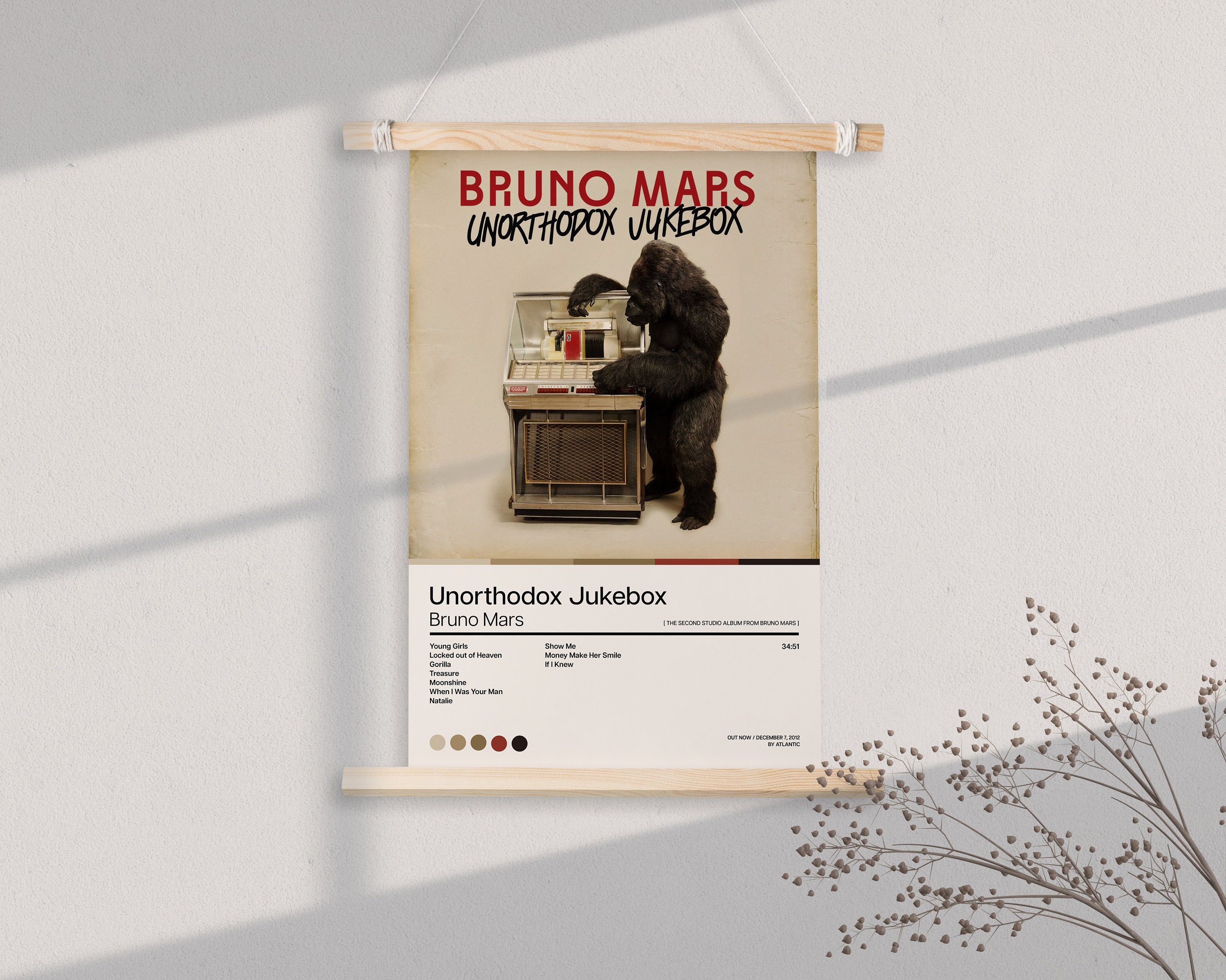 Unorthodox Jukebox Bruno Mars Poster Designed & Sold By Lynsey Beleaguered