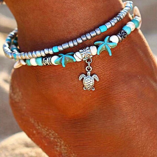 Sea Turtle Anklet - Etsy