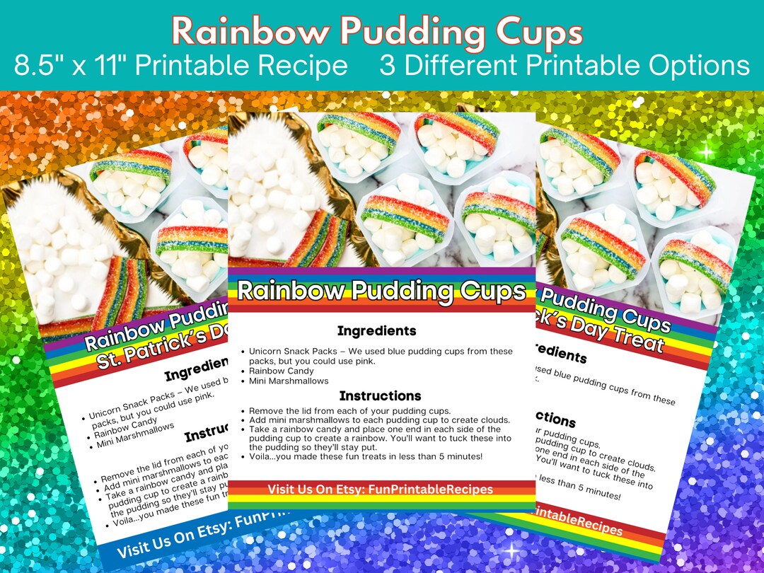 Cute Rainbow Pudding Cups Recipe - Perfect for St. Patrick's Day ...