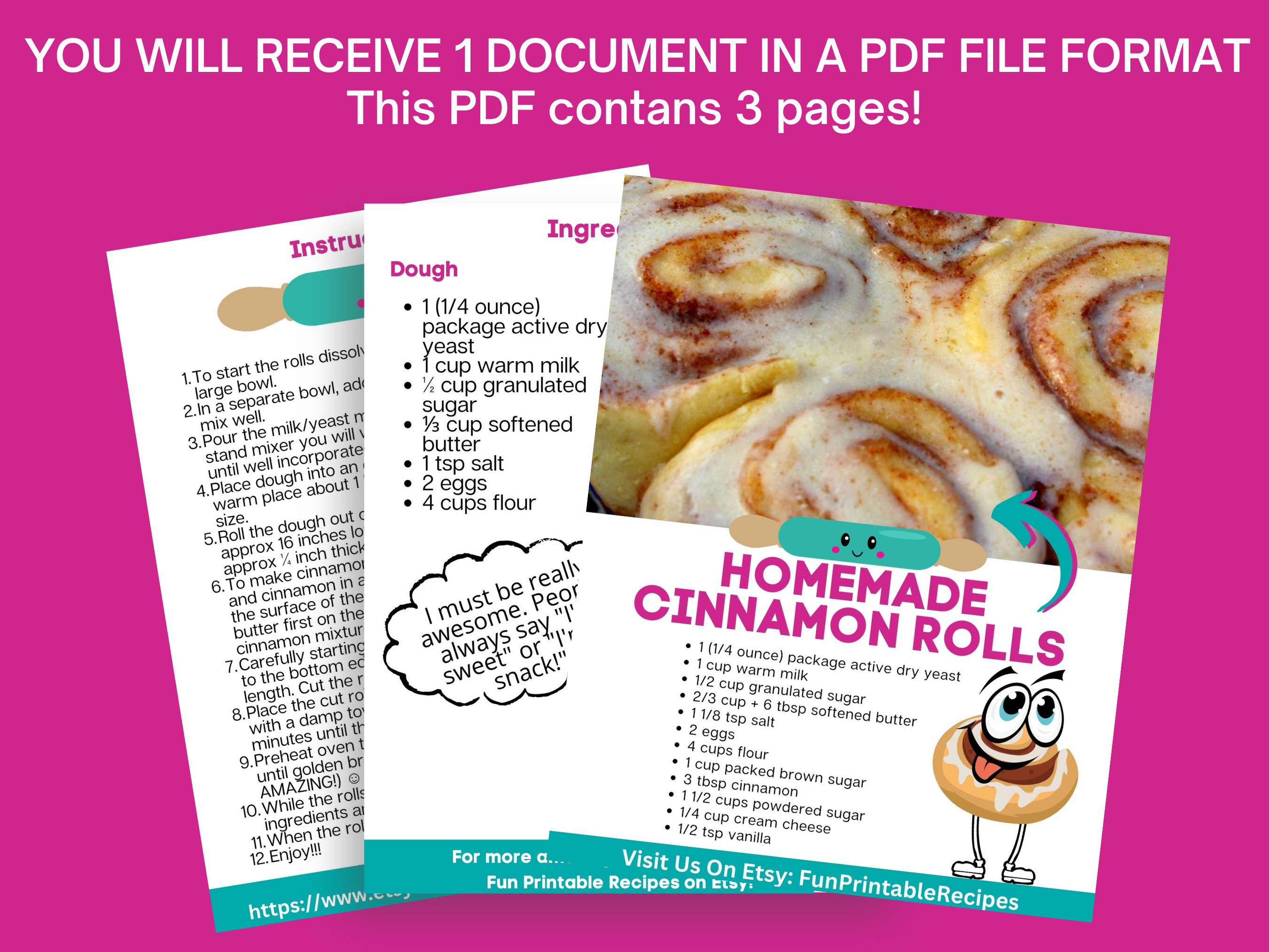 Best Cinnamon Rolls Recipe: Printable Copycat Cinnabon Cinnamon Rolls ...