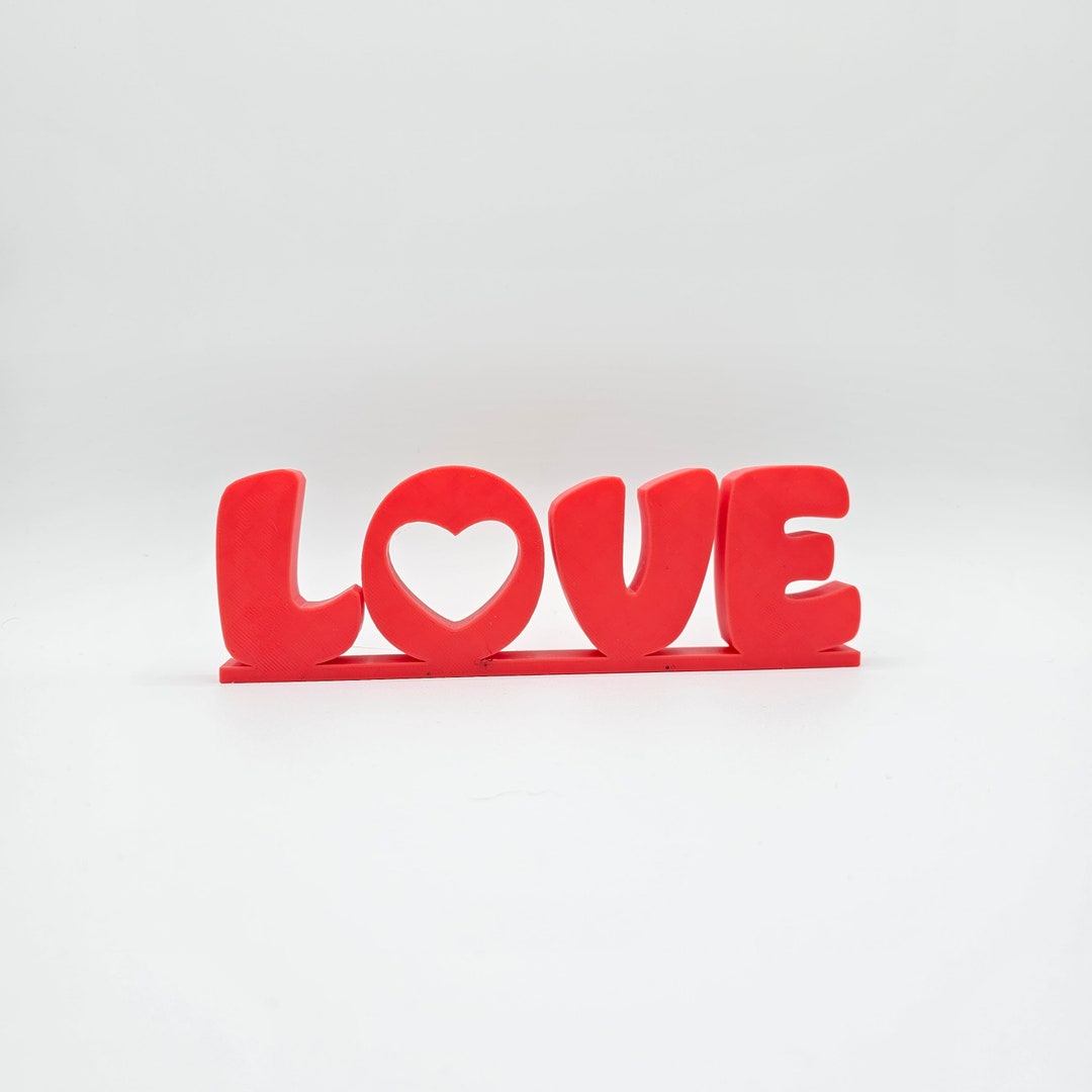 Enchanting 3D Printed Bubble Letters LOVE Sign - Etsy