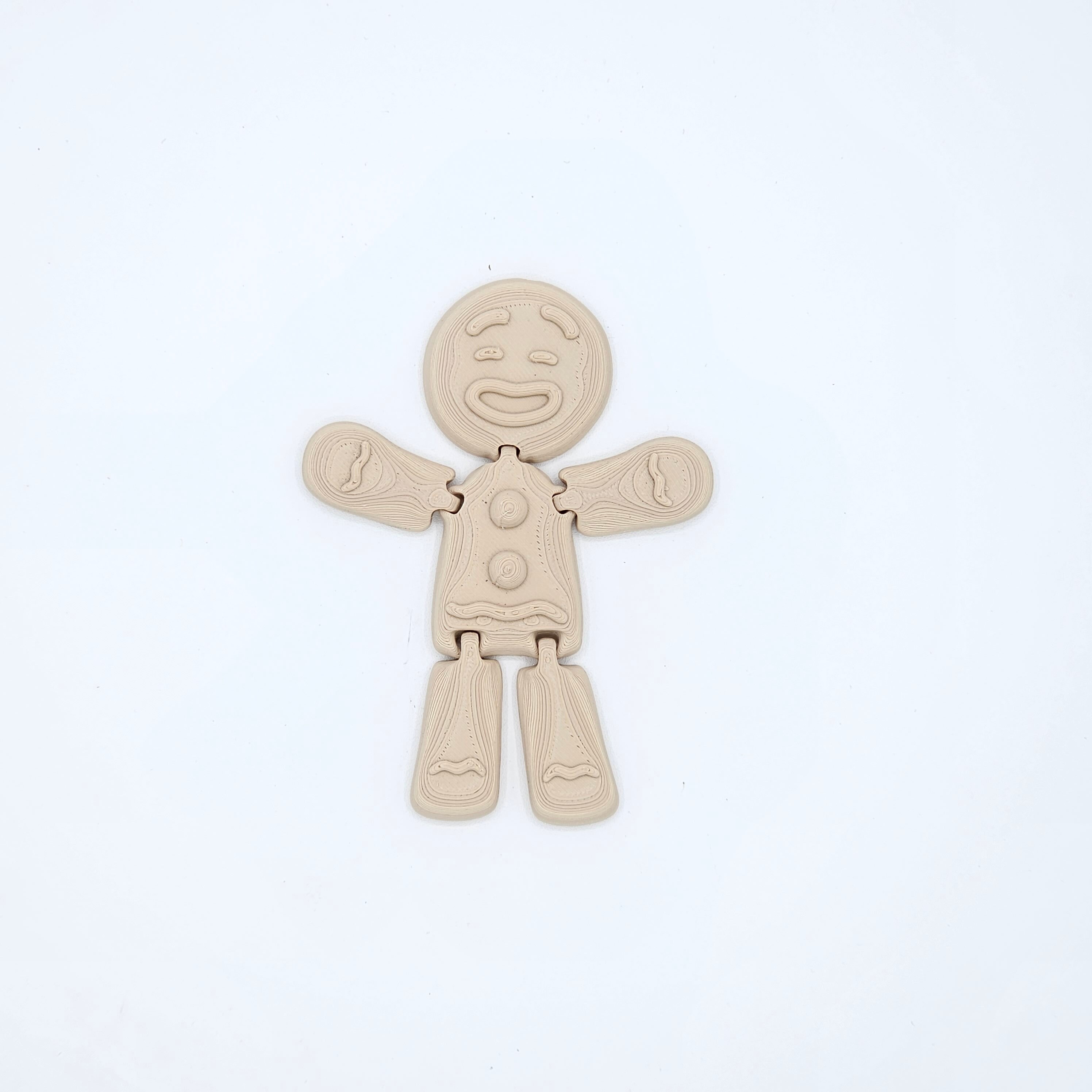 3D Printed Gingerbread Man Fidget Toy: Holiday Stress Relief - Etsy