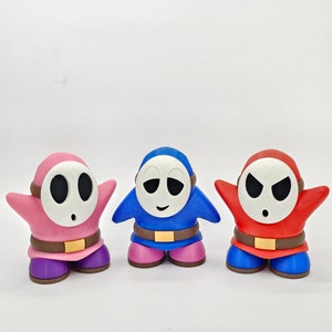 3D Printed Shy Guy Figure: Mario Fan Art With Hidden Storage - Etsy