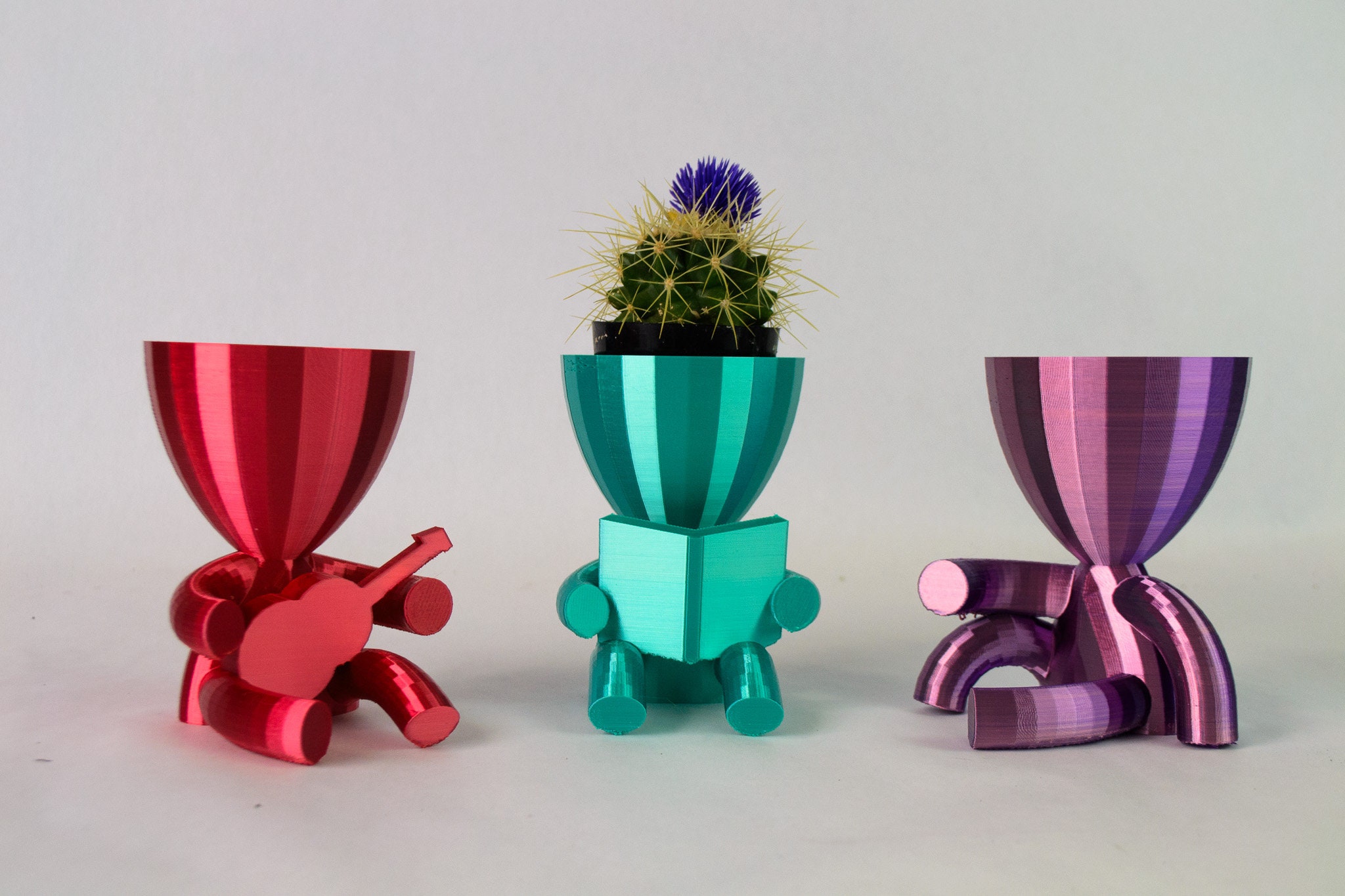 Sitting Man Planter 3 Different Designs Available 3D - Etsy