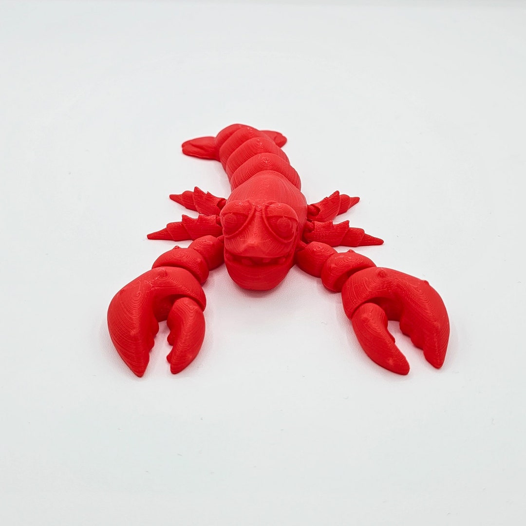 3D Printed Flexi-lobster Toy: Articulated Fidget, Party Favor - Etsy