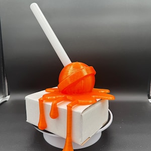 3D Printed Melting Lollipop Sculpture: Desk Decor, Choose Your Color - Etsy