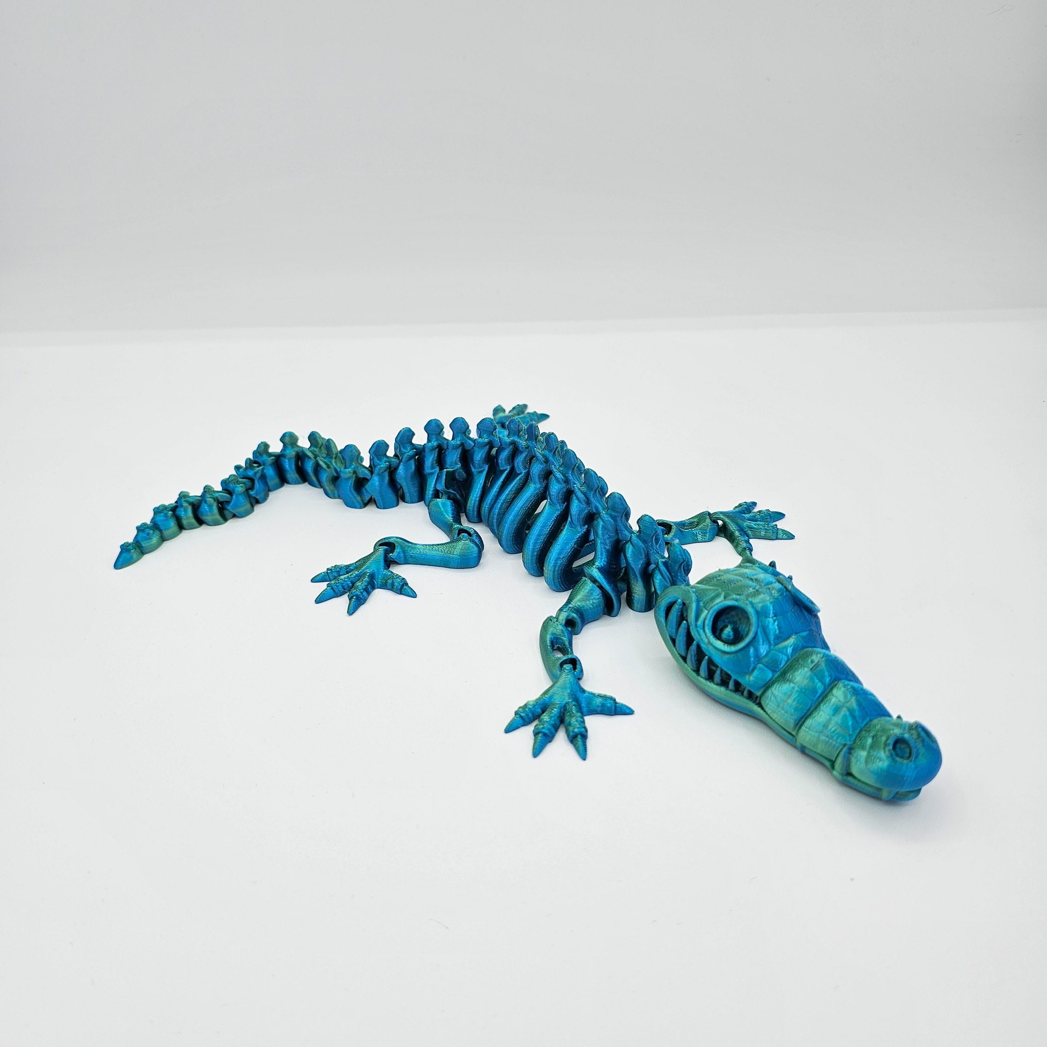 3D Printed Flexi Skeleton Alligator Toy: Fidget Animal - Etsy