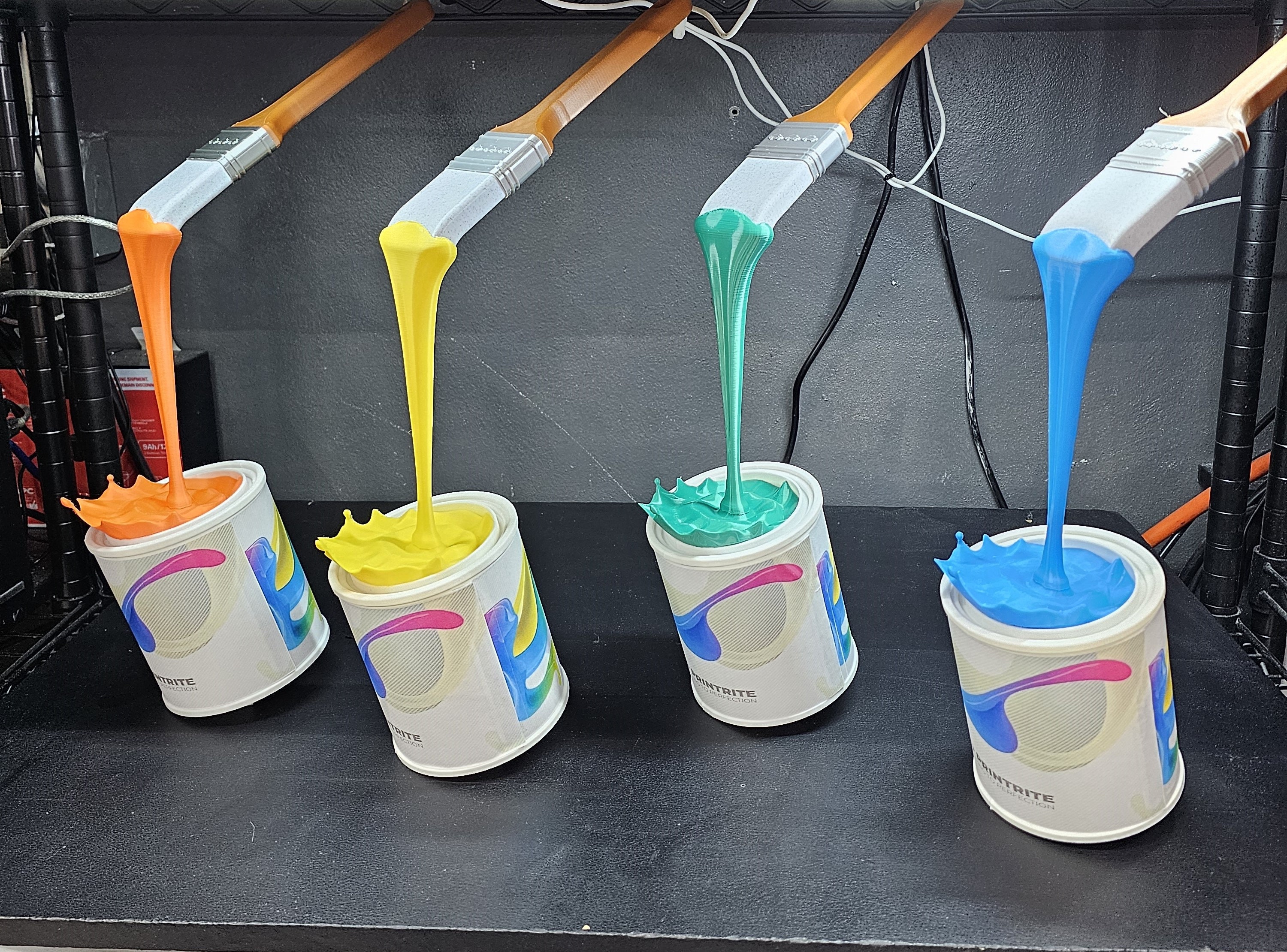3D Printed Paint Spill Sculpture: Quart Can & Brush, Any Color - Etsy
