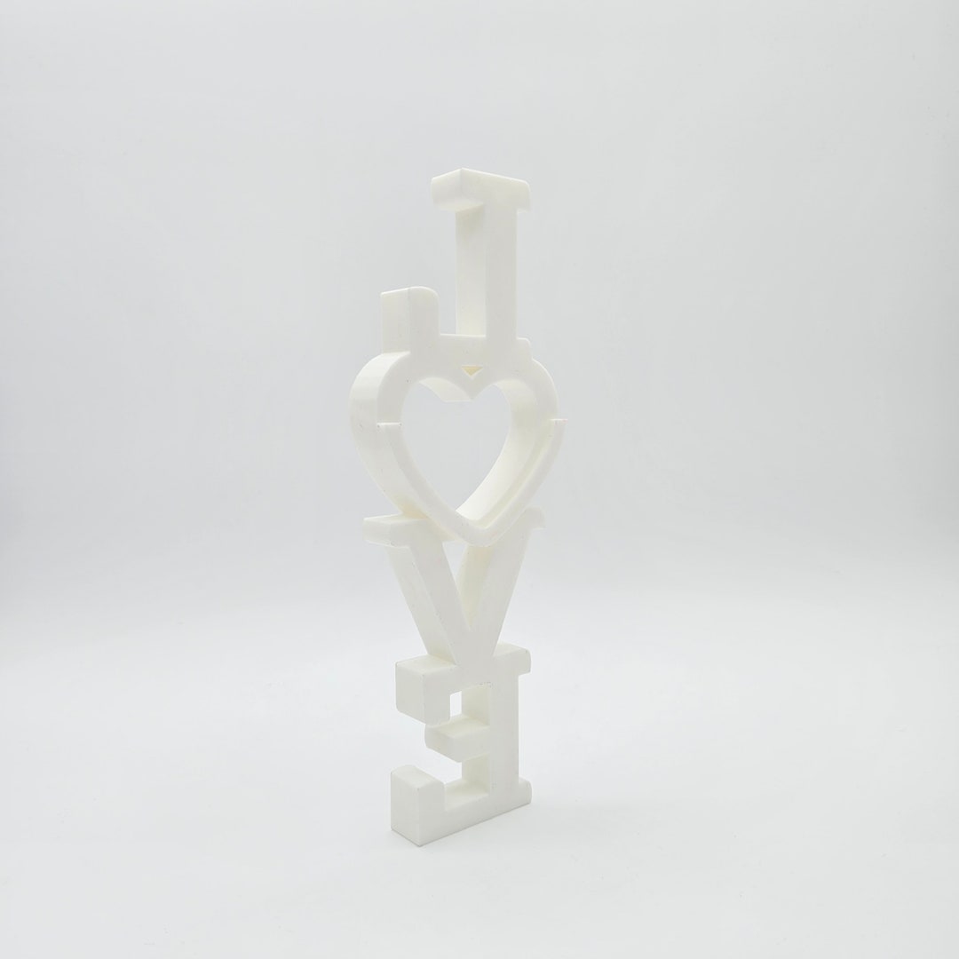 3D Printed Love Sign With Picture Holder - Customizable Colors - Etsy