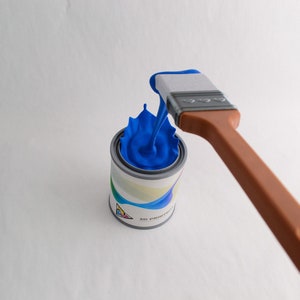 3D Printed Paint Spill Sculpture: Quart Can & Brush, Any Color - Etsy