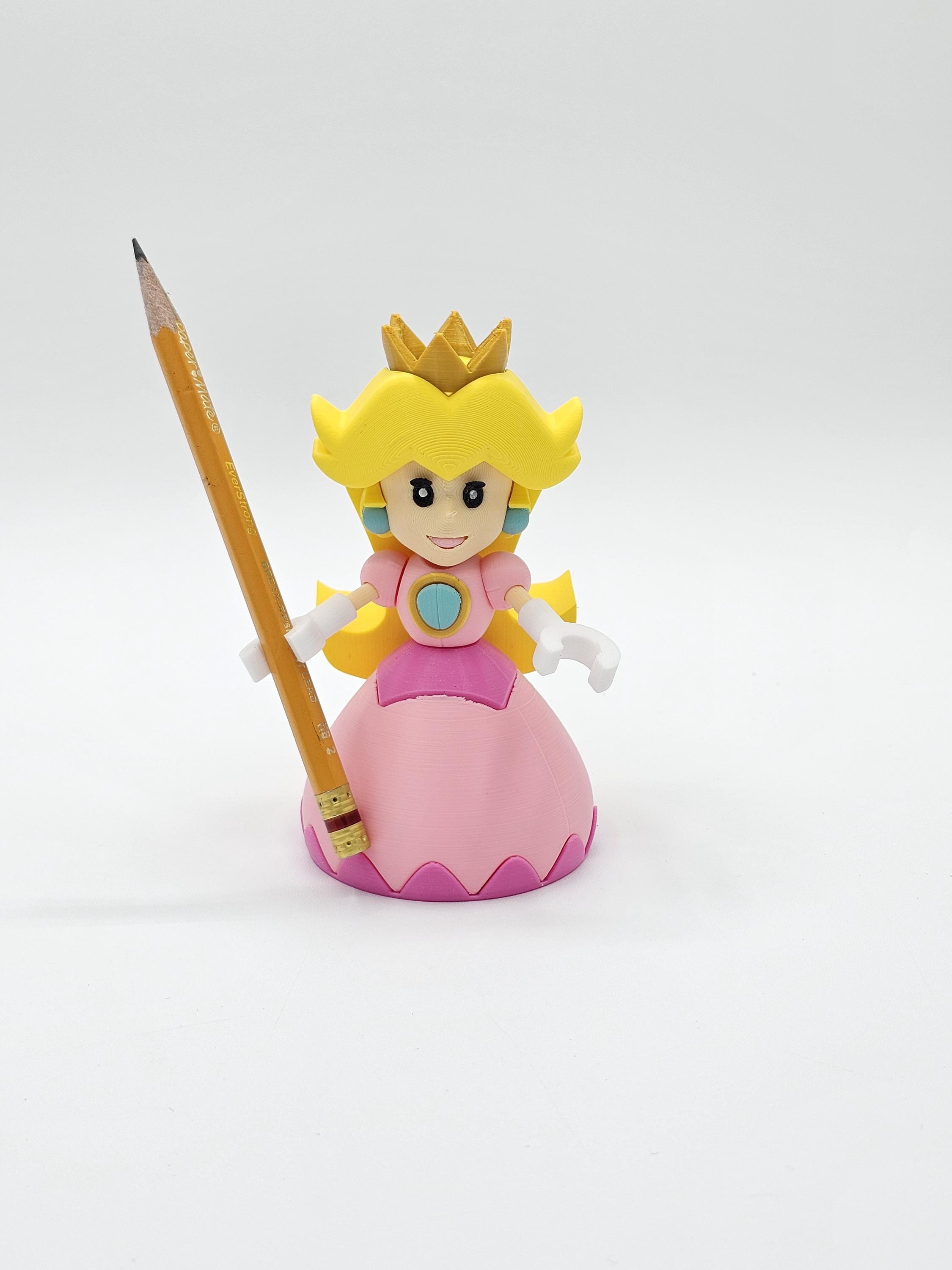 Princess Peach Pencil Holder – Super Mario Fan Art - 3D Printed - Etsy