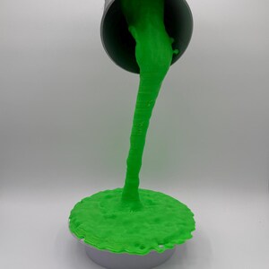 3D Printed Oozing Slime Spill With Floating Can - 9" Tall - Etsy