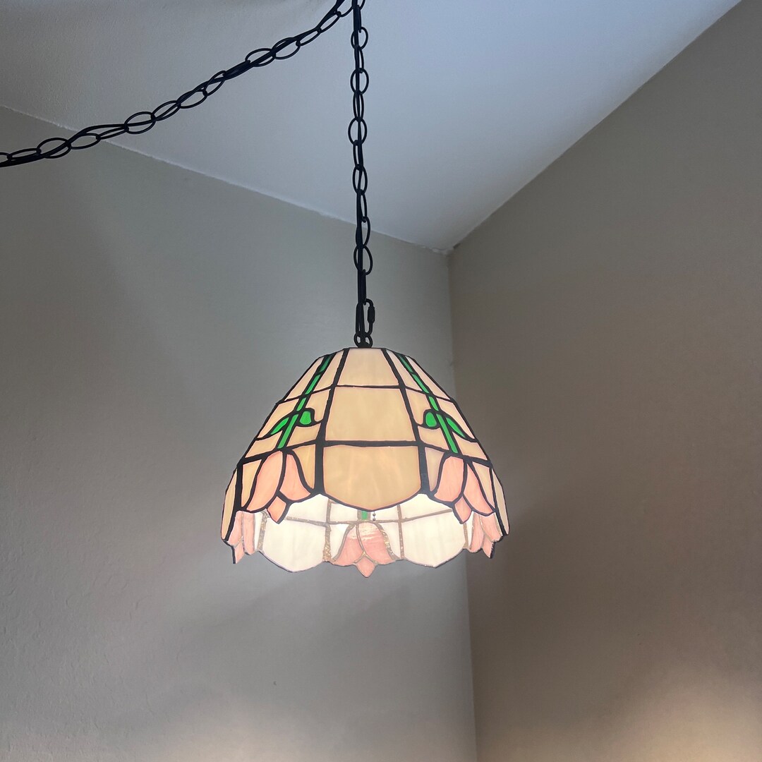 Handmade Tulip Lamp, Hanging Lamp, Plug in Pendant Light - Etsy