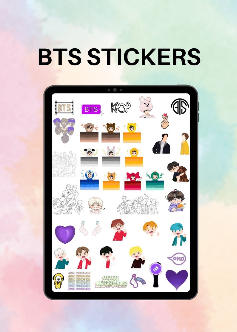 Bts Stickers , Bts Stickers Decal , Bts Svg, Bts All Member Stickers ...