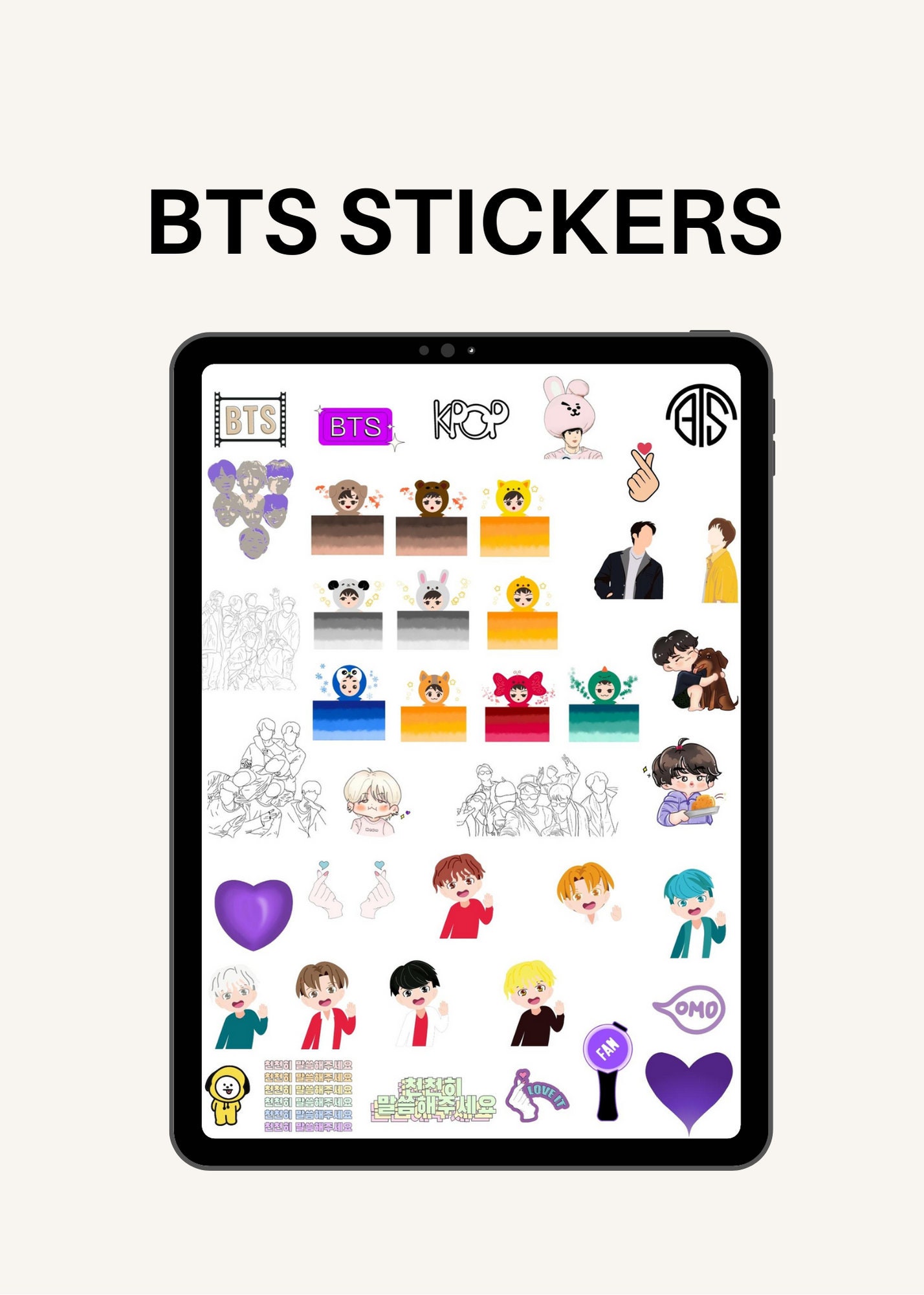 Bts Stickers , Bts Stickers Decal , Bts Svg, Bts All Member Stickers ...