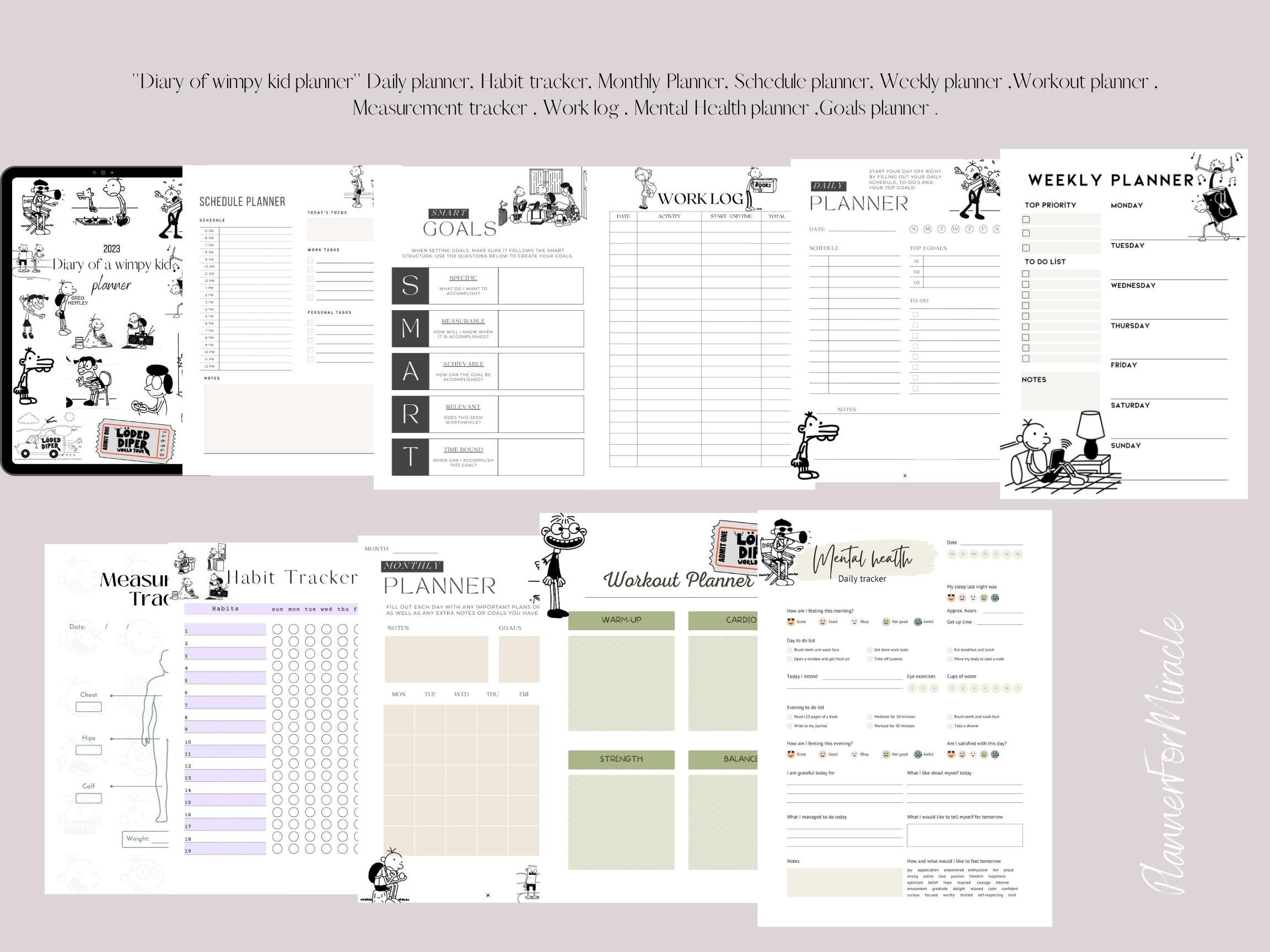 Diary of a Wimpy Kid Planner | Monthly, Weekly, and Daily Planneri iPad ...