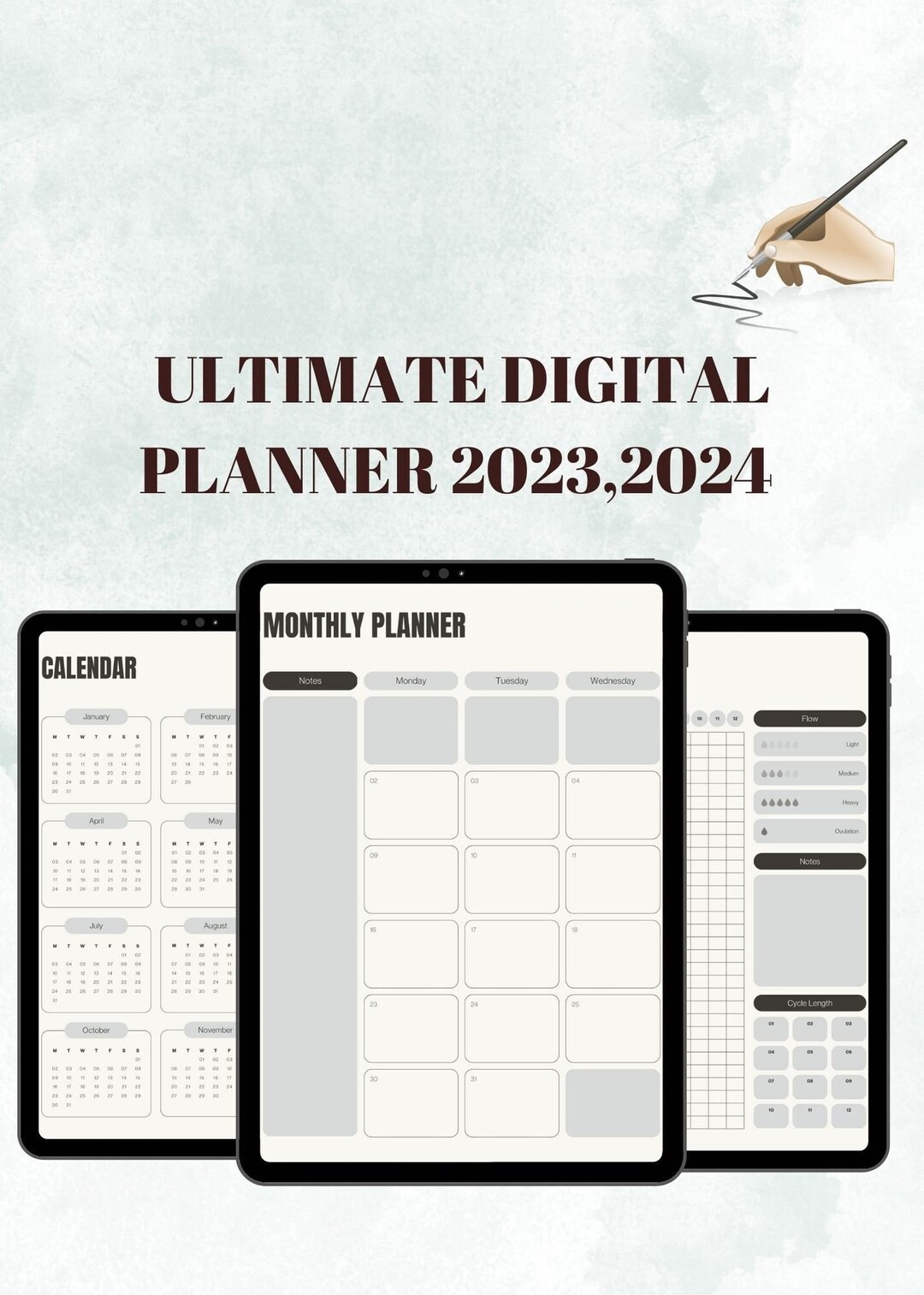 2023 2024 Ultimate Digital Planner Monthly, Weekly, and Daily Planner ...