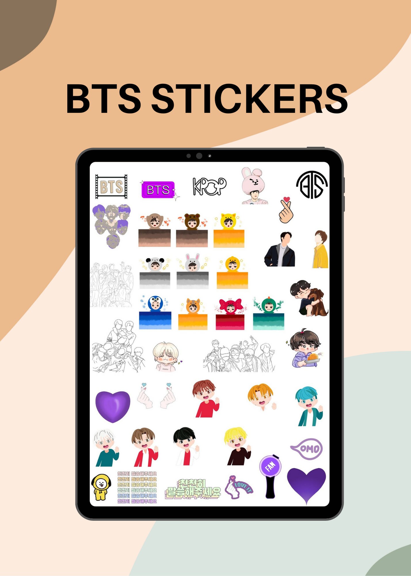 Bts Stickers , Bts Stickers Decal , Bts Svg, Bts All Member Stickers ...