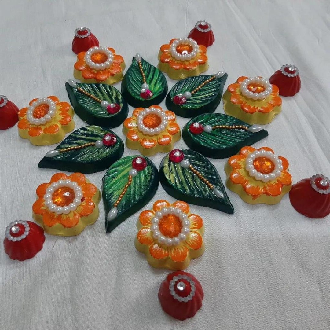 Ceramic Rangoli Floor Art Pooja Room Decor Table Decor Home Decor ...