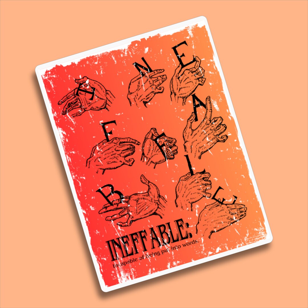 Ineffable Sticker Good Omens Decal Vintage Magic Show Fell the ...