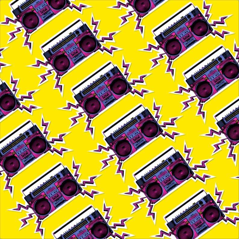 Retro Boombox Sticker 80s Vaporwave Music Decal Eighties Tech - Etsy