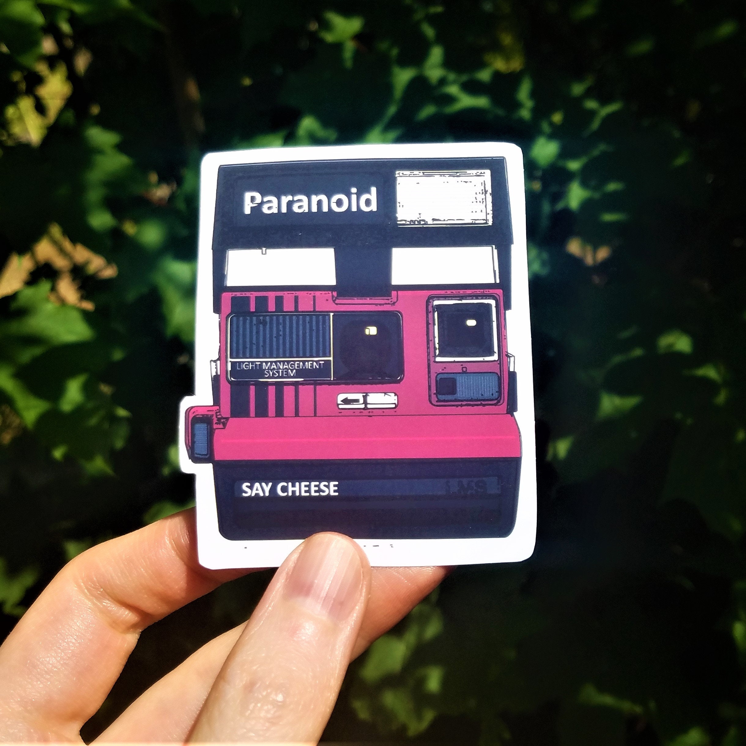 Polaroid Camera Sticker Vintage Camera Funny Paranoid Retro Laptop ...