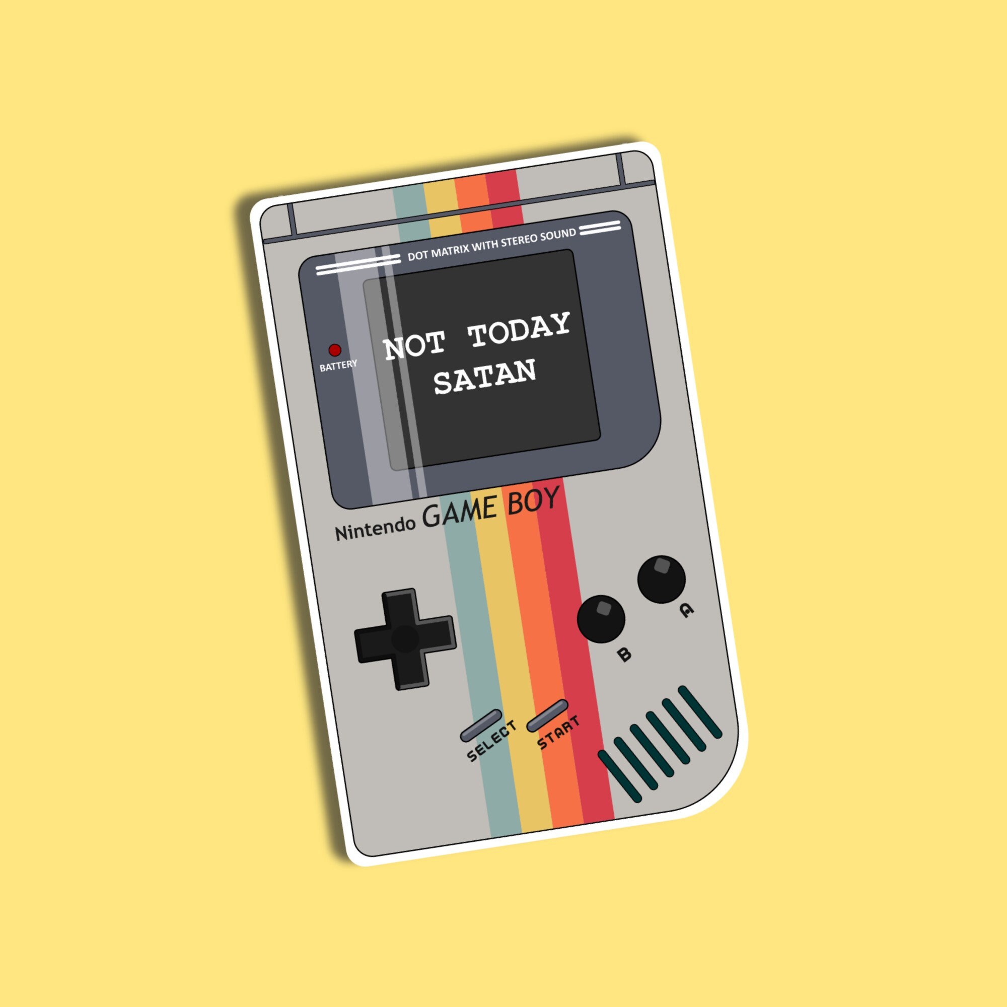 Game Boy Retro Sticker Old School Gaming Laptop Decal Matte Vinyl ...