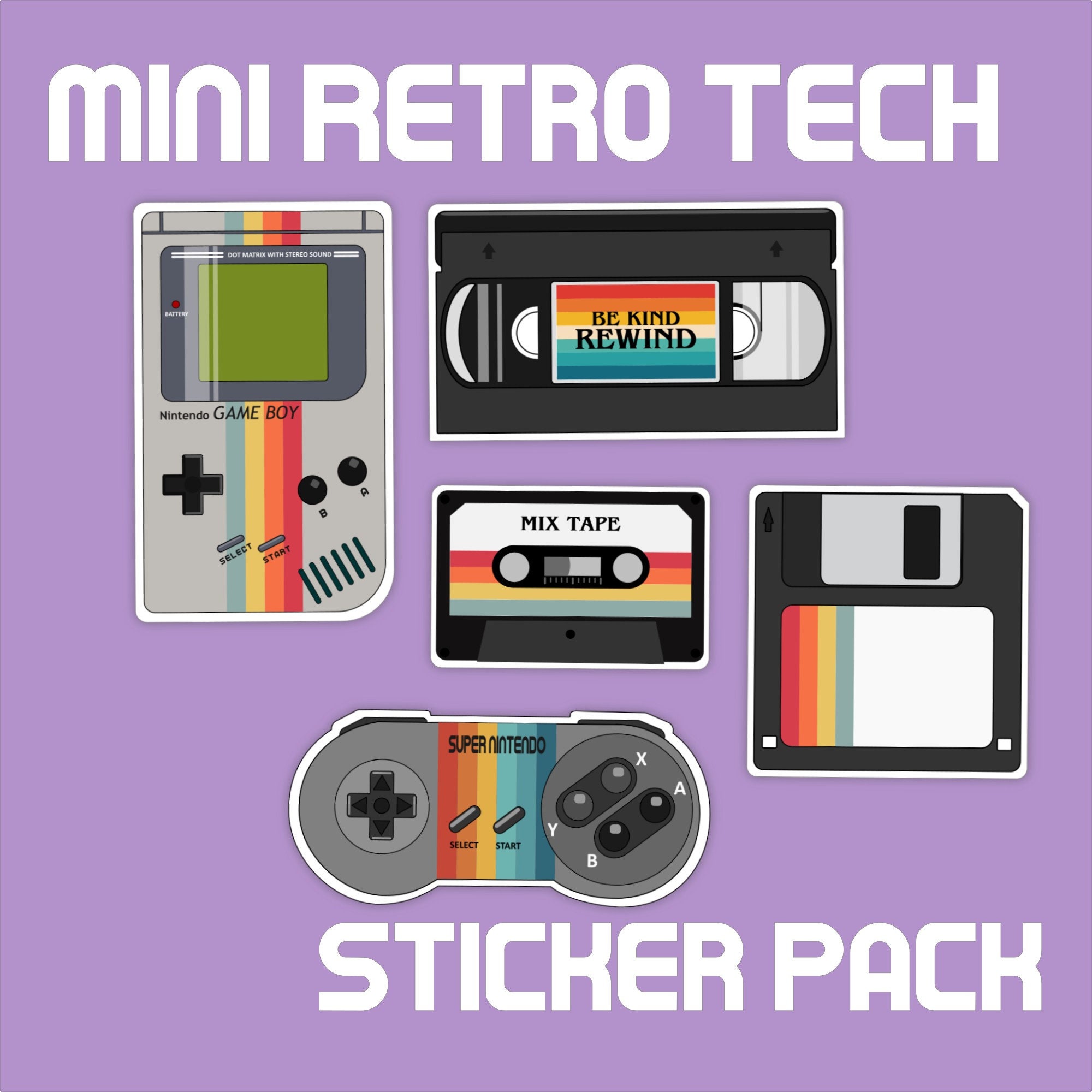 Retro Tech Stickers 80s Aesthetic Sticker Pack Computer - Etsy