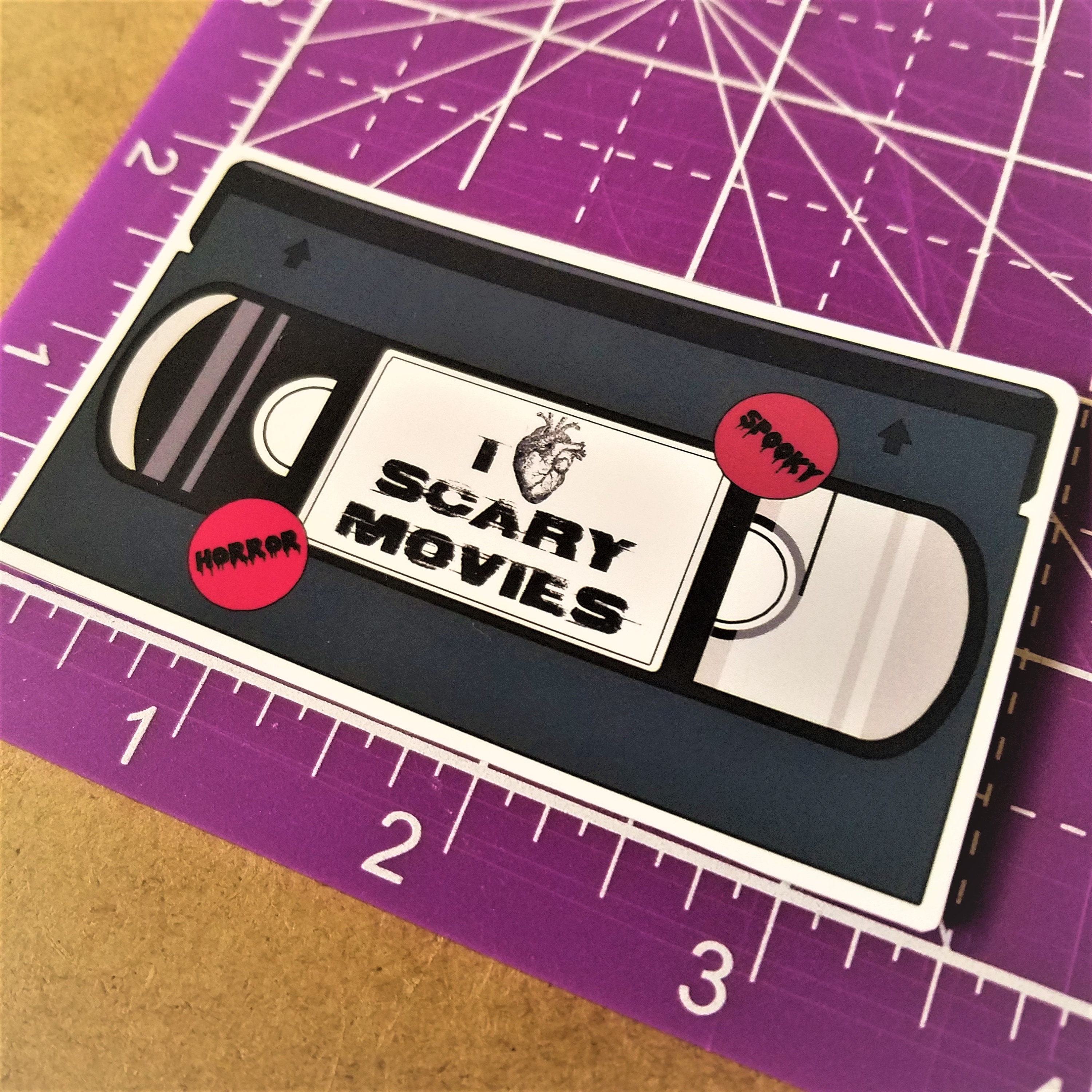 Scary Movie VHS Tape Sticker Horror Lover Retro Aesthetic 80s 90s Decal ...