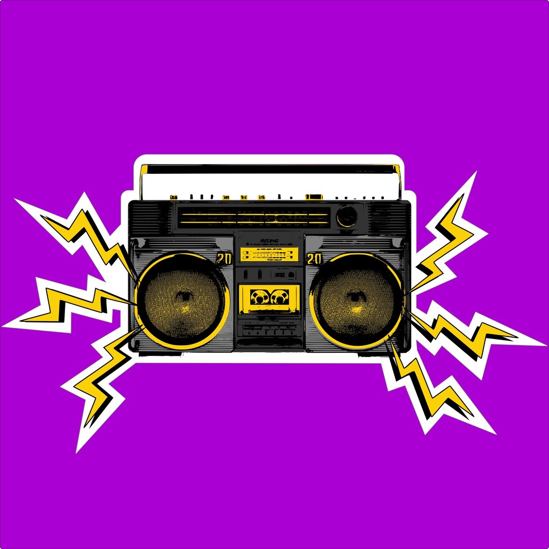 80s Boombox Sticker Retro Stereo Decal - Etsy
