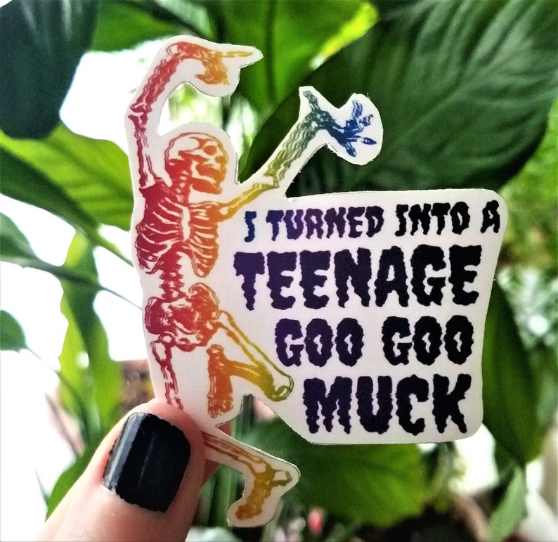 Goo Goo Muck Aesthetic Gothic Sticker Dancing Skeleton Laptop Decal - Etsy