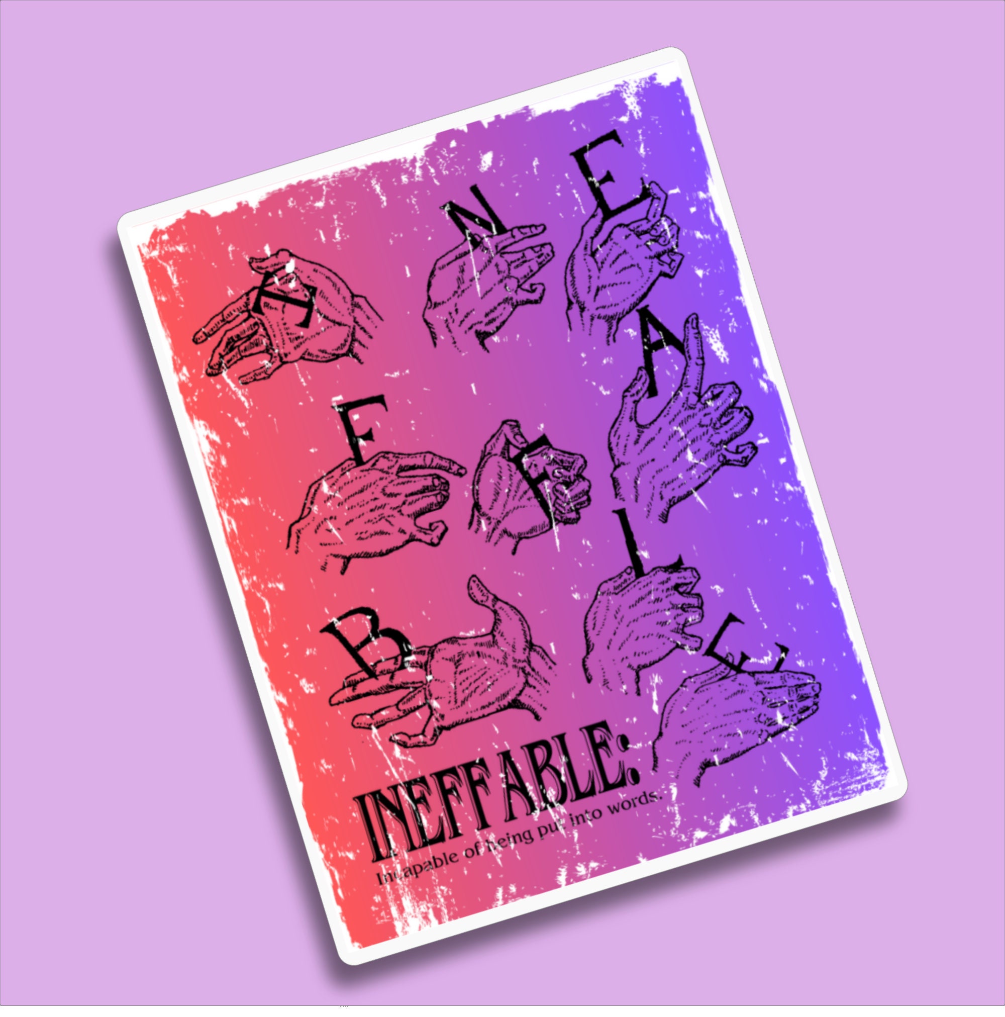 Ineffable Sticker Good Omens Decal Vintage Magic Show Fell the ...