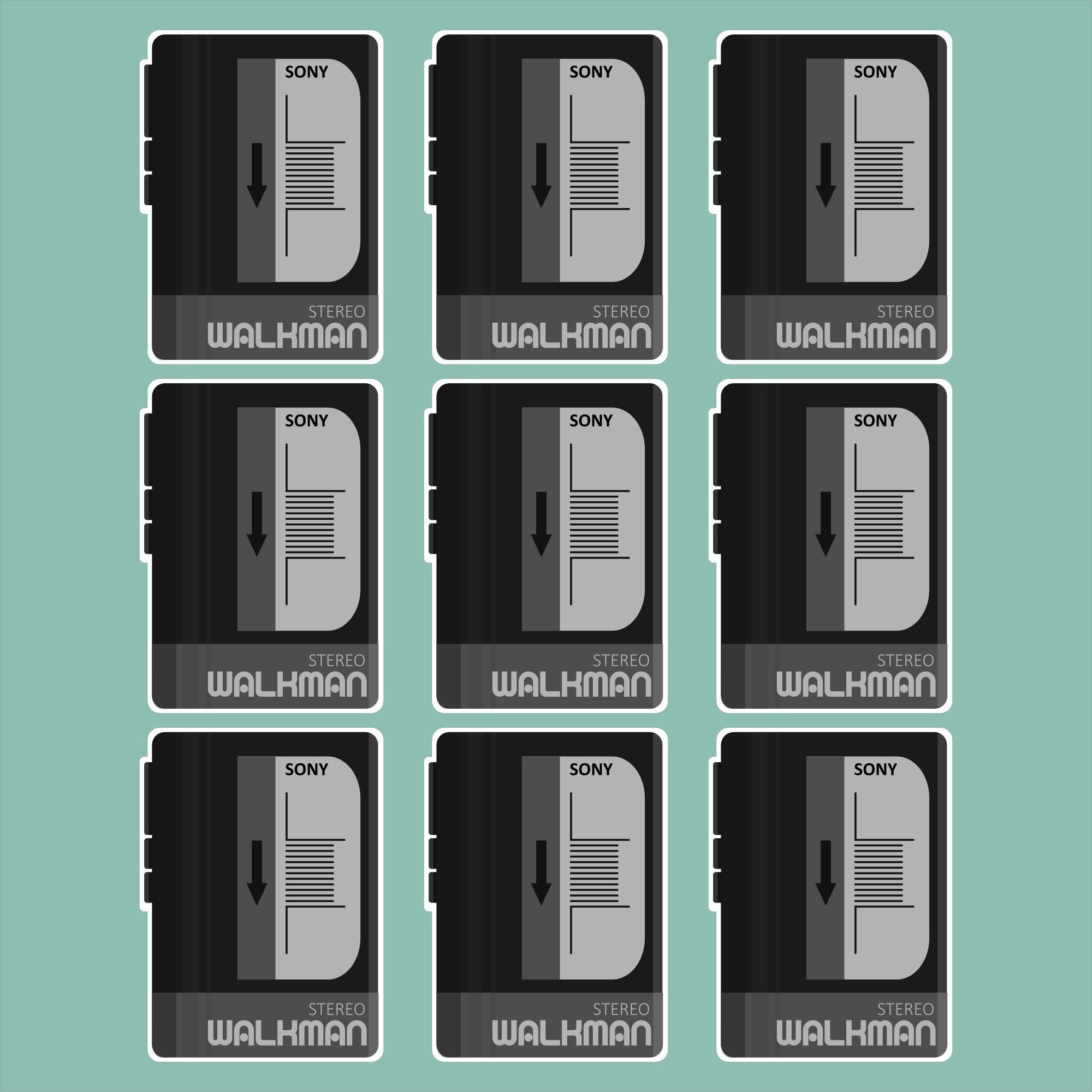 Walkman Cassette Player Sticker Cute Retro Aesthetic Vinyl - Etsy