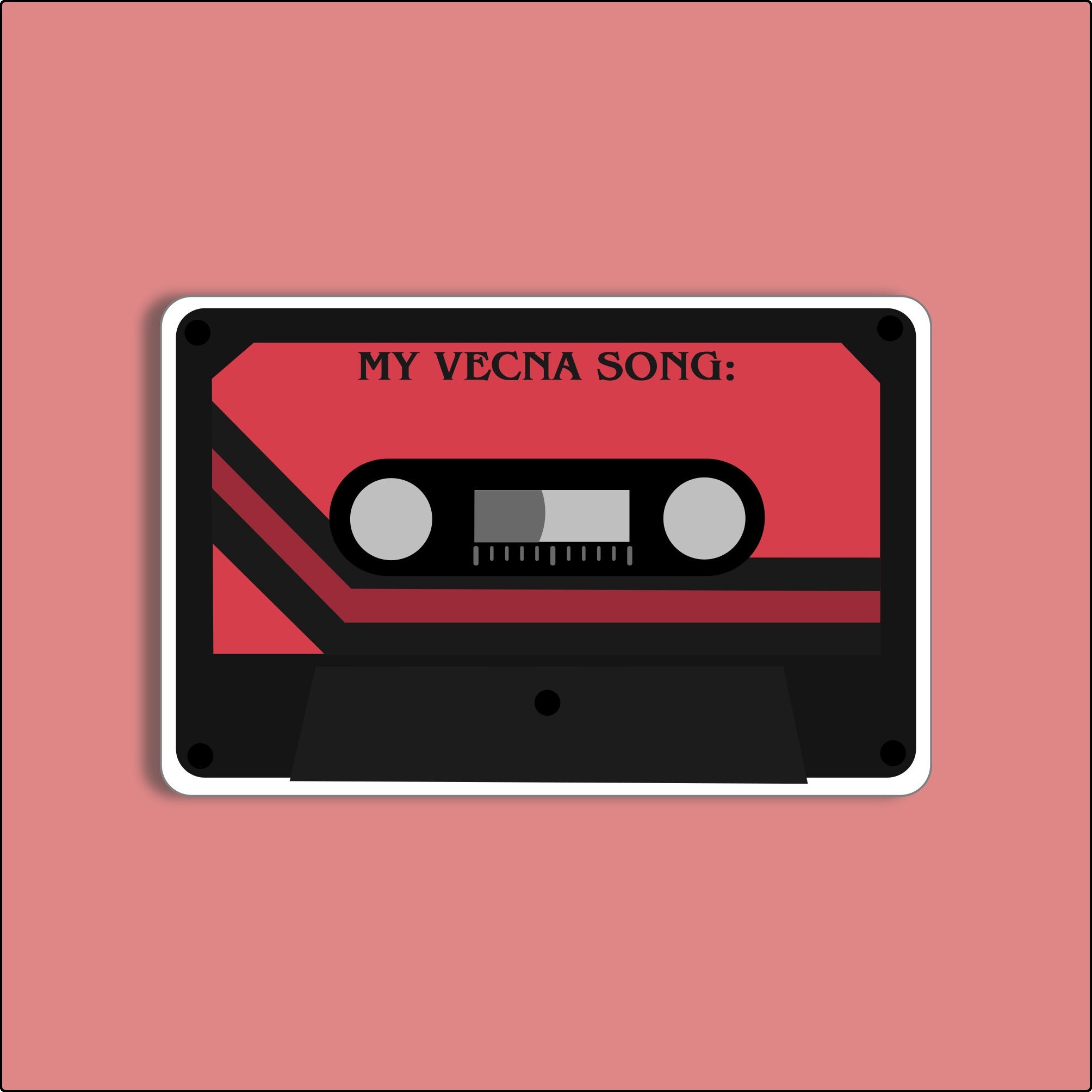 Stranger Things Custom Vecna Cassette Tape Vinyl Sticker - Etsy