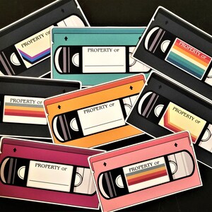 VHS Retro Custom Name Label Sticker 80s Aesthetic Sticker Name Decal ...