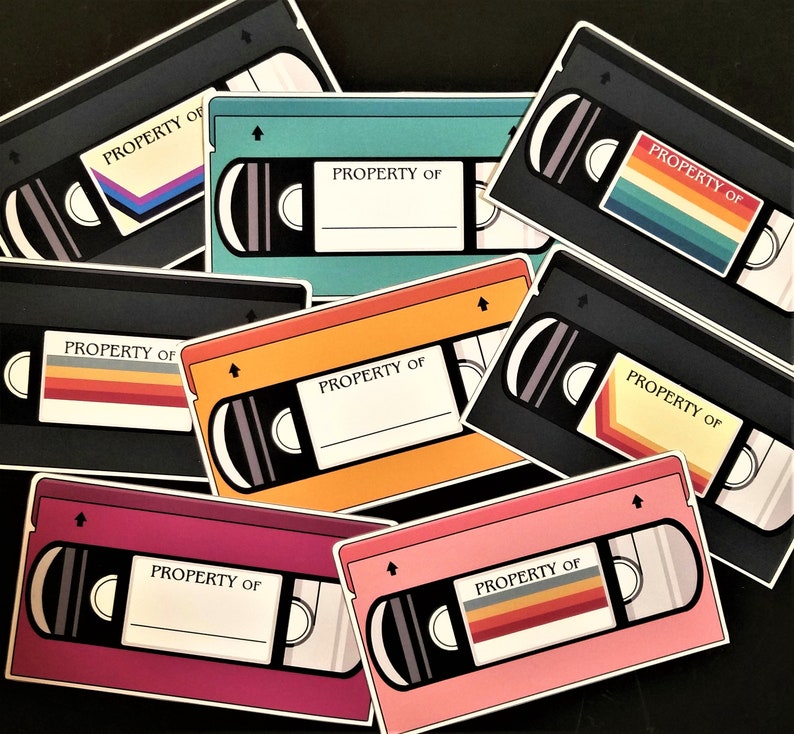 VHS Retro Custom Name Label Sticker 80s Aesthetic Sticker Name - Etsy