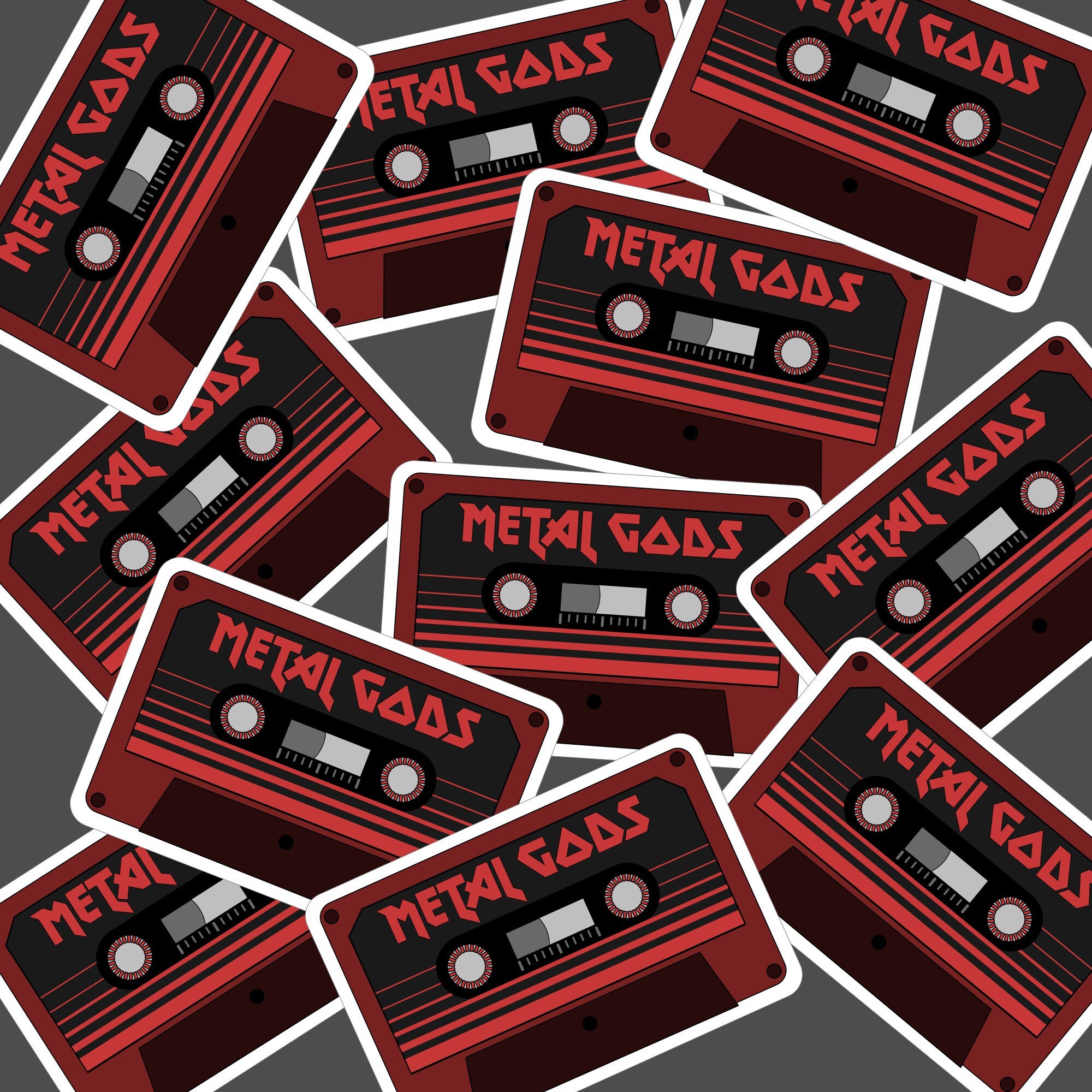 Metalhead Heavy Metal Mix Tape Retro Sticker 80s Aesthetic Decal - Etsy