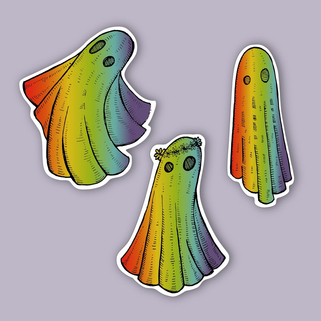 Ghost Pride Sticker Pack Spooky Gift Happy Ghouls Laptop Decal - Etsy