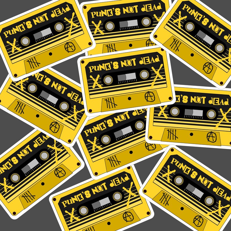 Punk Rock Retro Cassette Tape Decal 80s Aesthetic Sticker - Etsy