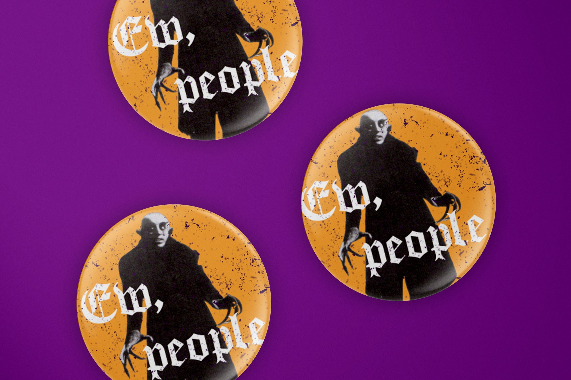 Nosferatu Vampire Pin Funny Horror Badge Vintage Scary Movie Button - Etsy