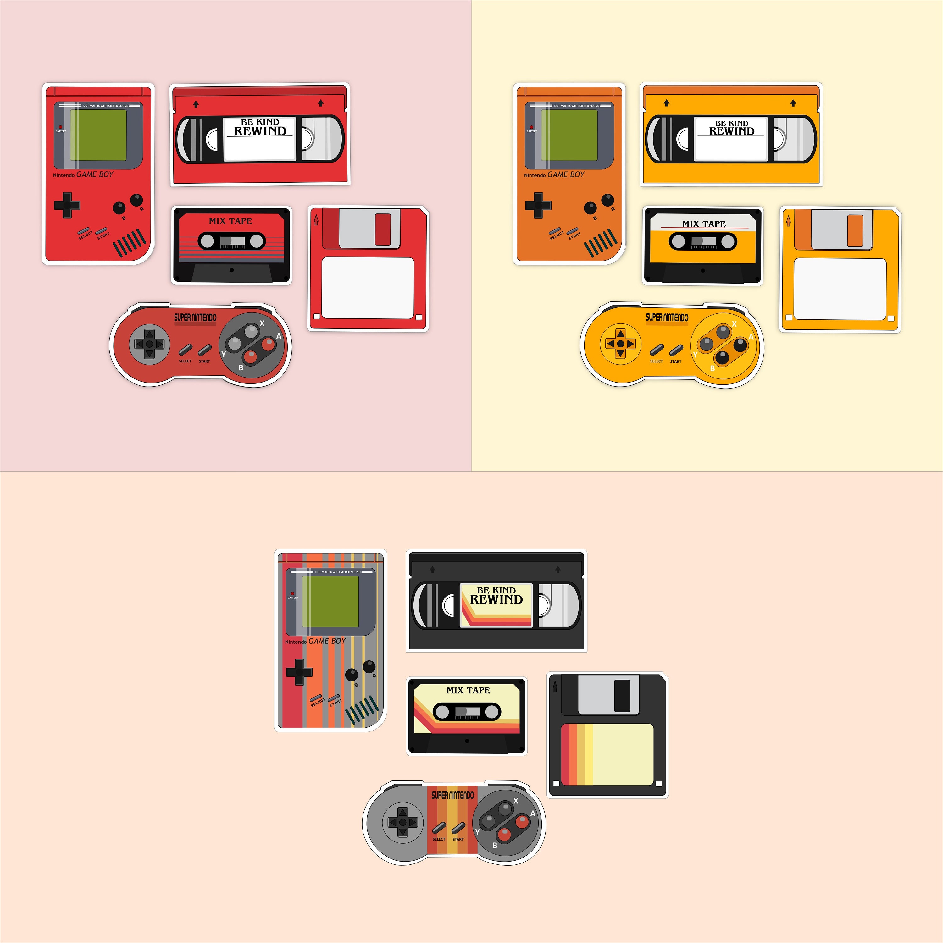 Retro Tech Stickers 80s Aesthetic Sticker Pack Computer - Etsy